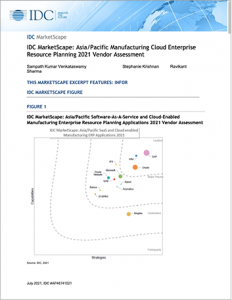 Infor ได้ถูกรับเลือกให้เป็นผู้นำในรายงาน IDC MarketScape: Asia/Pacific Manufacturing Cloud ERP ...